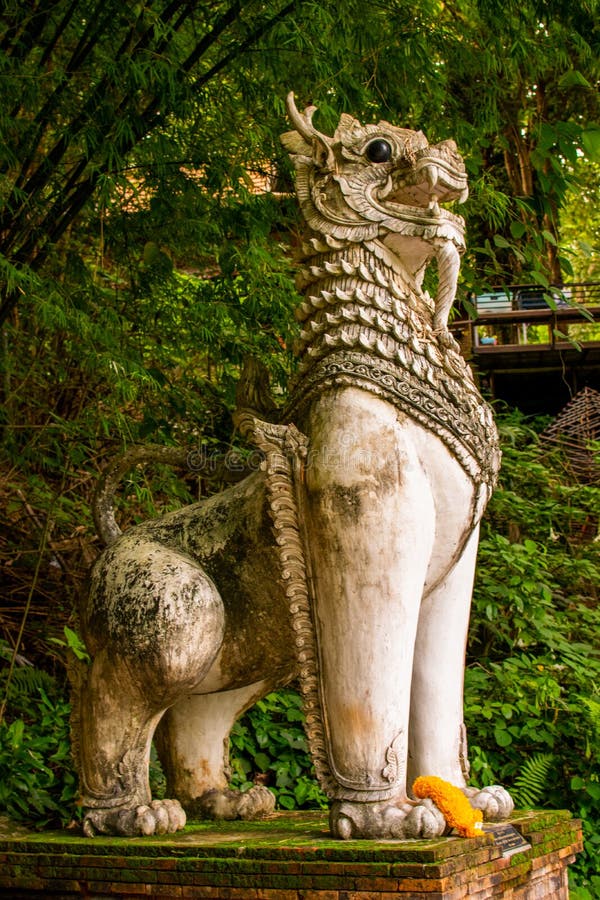 Animal Ancient Statue in Temple of Thailand Stock Image - Image of ...