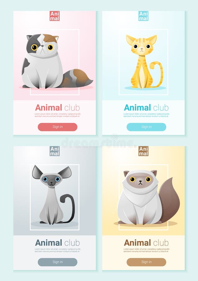 Animal Banner with Bears for Web Design Stock Vector - Illustration of ...