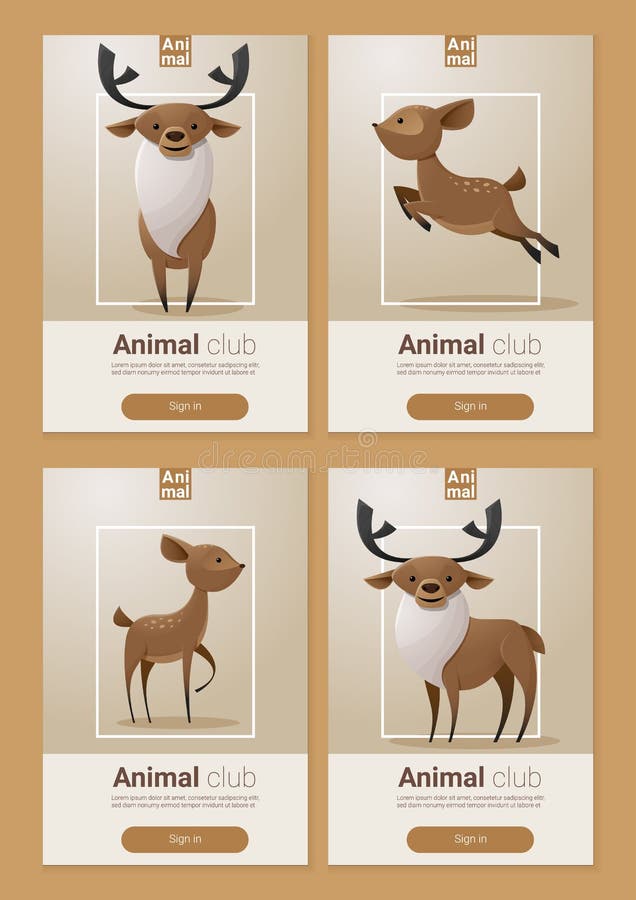 Animal Banner with Bears for Web Design Stock Vector - Illustration of ...