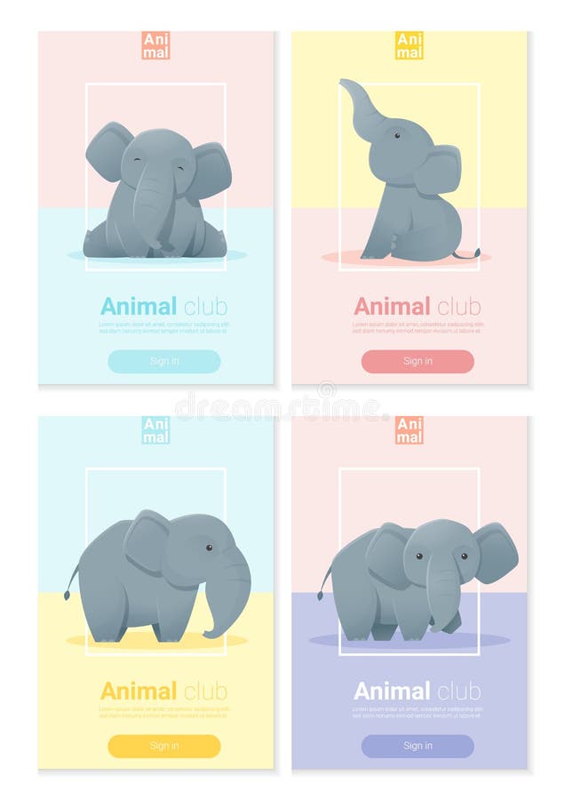 Animal Banner with Bears for Web Design Stock Vector - Illustration of ...