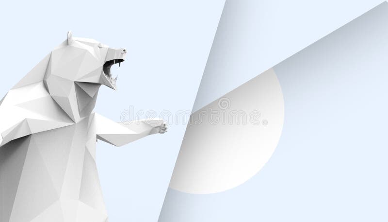 Animal Bear Low Poly Blue Geometric Triangle Creative Ideas Concept on ...