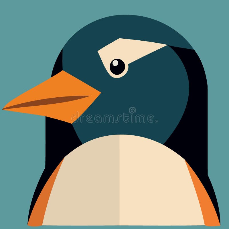 Animal Bird Common Blue Penguin Stock Vector - Illustration of vector ...
