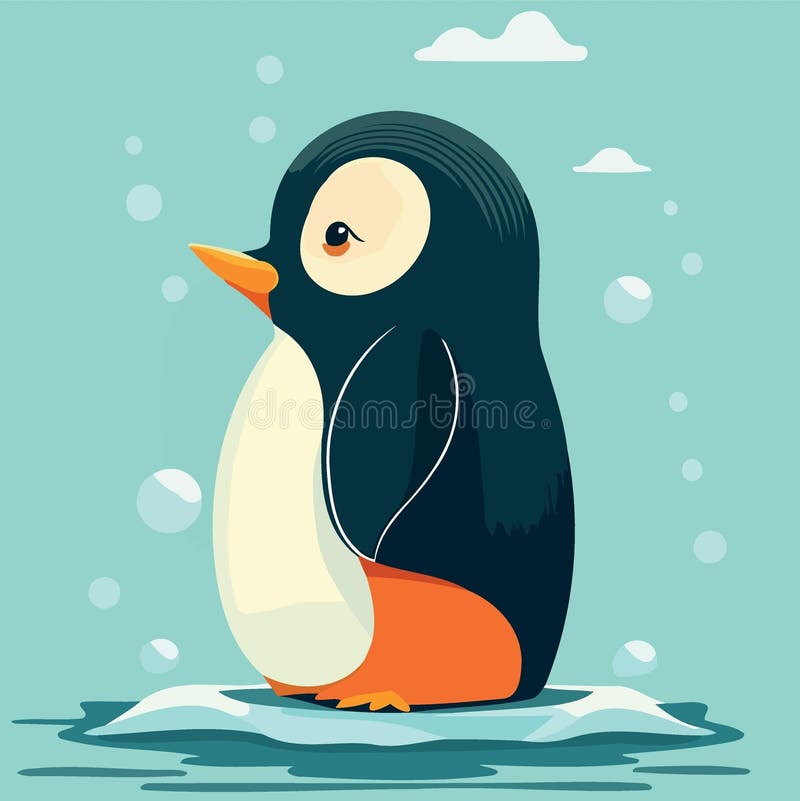 Animal Bird Cute Common Penguin Stock Vector - Illustration of wildlife ...