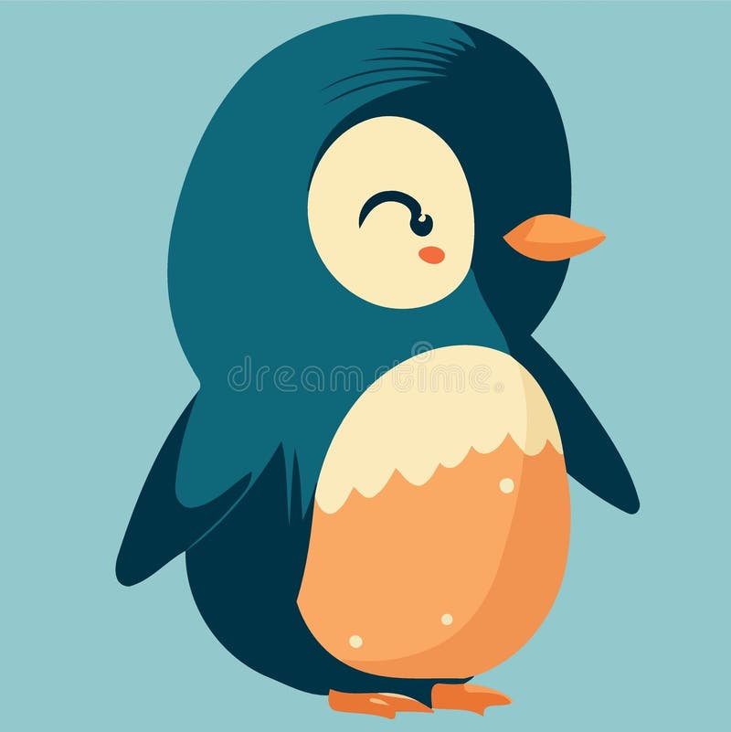 Animal Bird Cute Common Penguin Stock Vector - Illustration of common ...