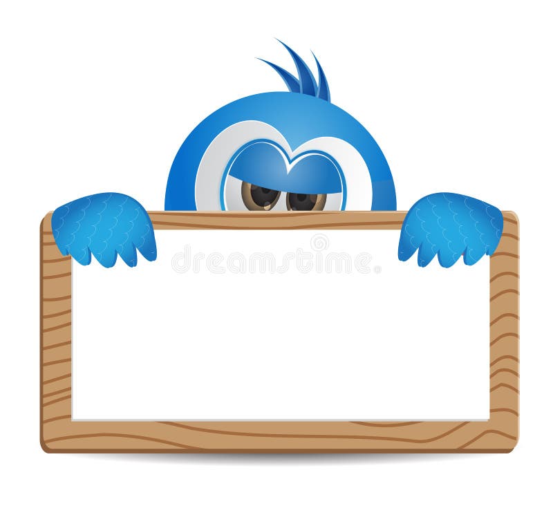 Illustration Bird Peeked with Text Box Stock Vector - Illustration of ...