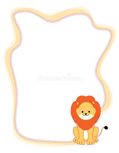 Animal border lion stock vector. Illustration of black - 21630644