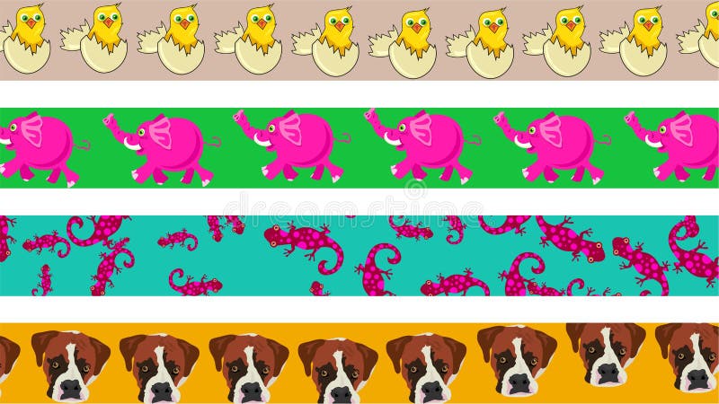 Animal borders stock illustration. Illustration of pets - 5998512