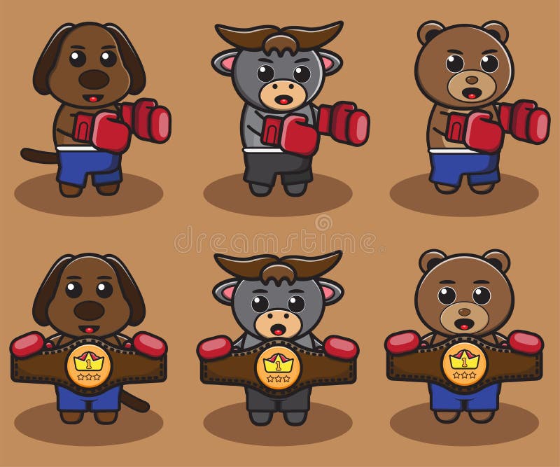 Buffalo Fighter Mascot Logo. Template Design Emblem for a Sport and ...