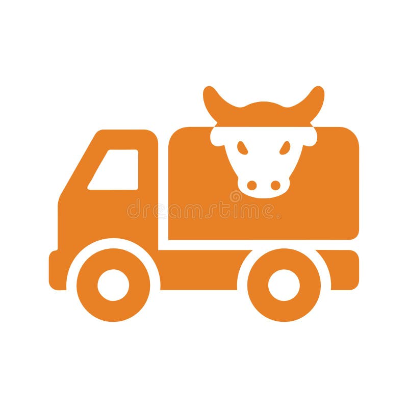 Animal, Bull, Cow, Transportation Icon. Orange Version Stock Vector ...