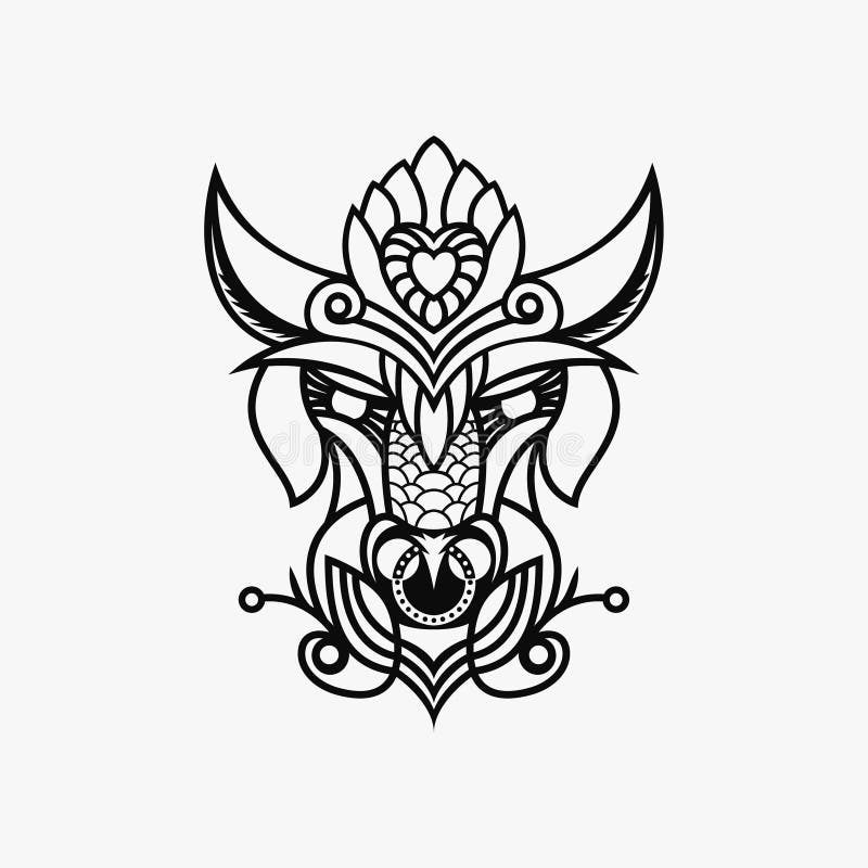 Bull stock vector. Illustration of chimpanzee, ethnic - 211012114