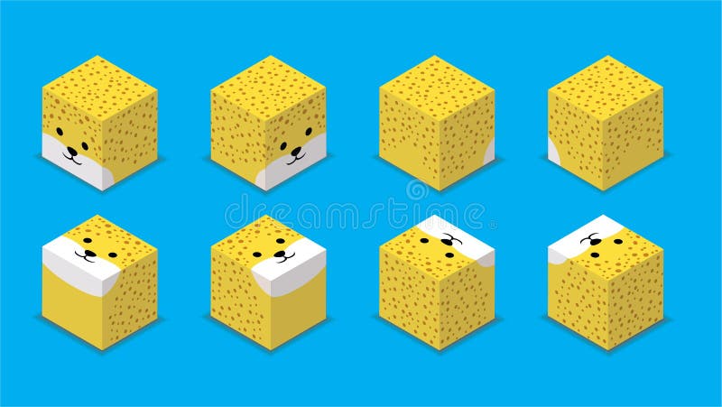 Animal Dice 3D Characters Animal Leopard Cartoon Vector Stock Vector ...
