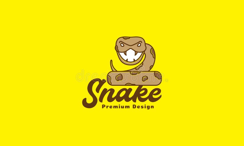 Animal Cartoon Cute Snake Python Logo Vector Symbol Icon Design ...