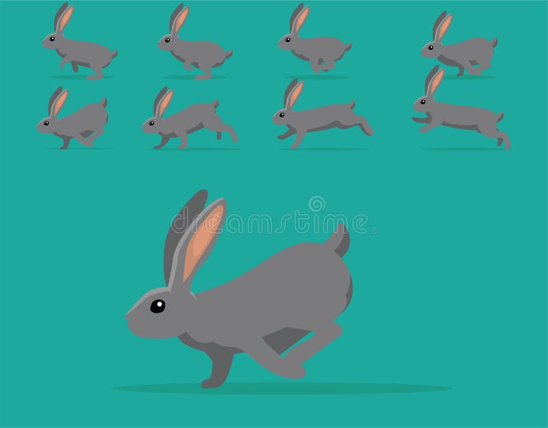 Animal Animation Sequence Rabbit Continental Giant Cartoon Vector Stock ...