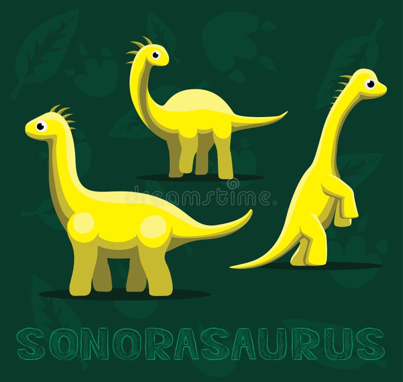 Dinosaur Sonorasaurus Cartoon Vector Illustration Stock Vector ...