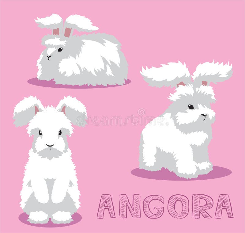 Rabbit Angora Cartoon Vector Illustration Stock Vector - Illustration ...
