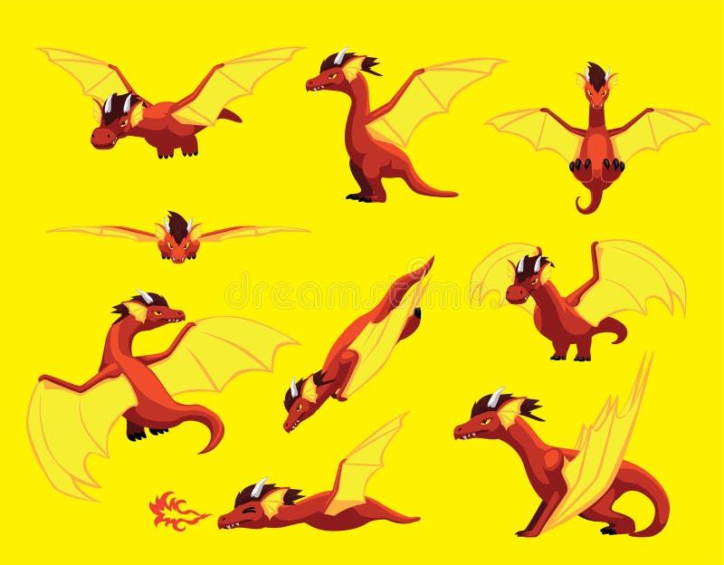 Dragon Poses Stock Illustrations – 175 Dragon Poses Stock Illustrations ...