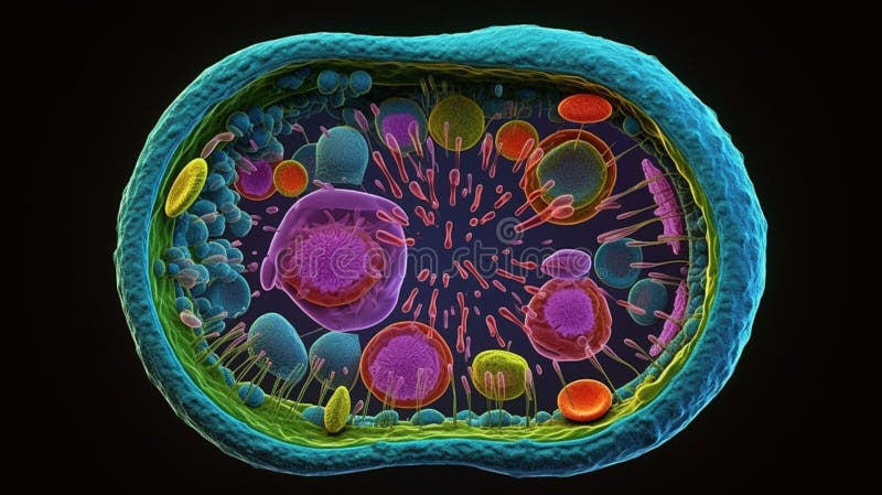 Animal Cell Eukaryote Close Up Background Wallpaper for PowerPoint and ...