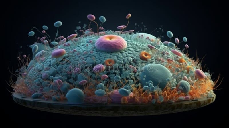 Animal Cell Eukaryote Close Up Background Wallpaper for PowerPoint and ...