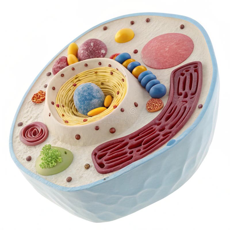 Animal Cell Structure 3D Modeling PSD File Stock Illustration ...
