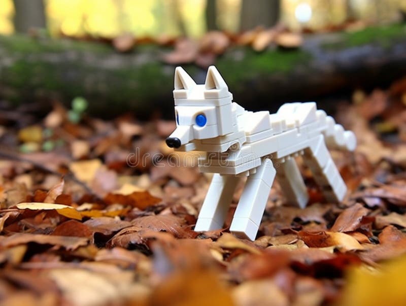 Animal Characters Built Using Plastic Blocks and Placed in Nature ...