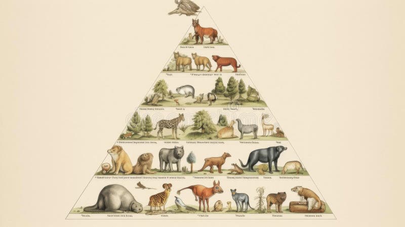 Animal Classification Pyramid Illustration Stock Illustration ...
