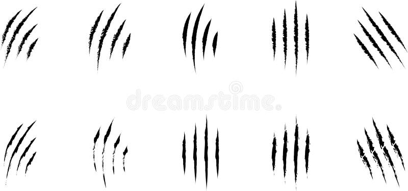 Animal Claw Scratches Icon. Claws Silhouette, Vector. Stock ...