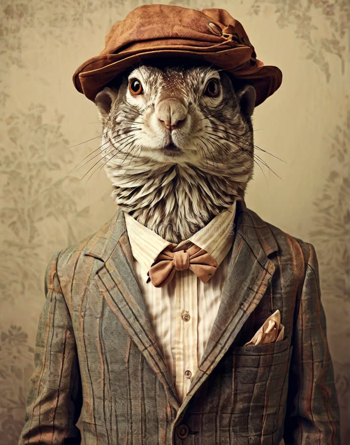 Animal in clothes stock illustration. Illustration of concept - 316126811