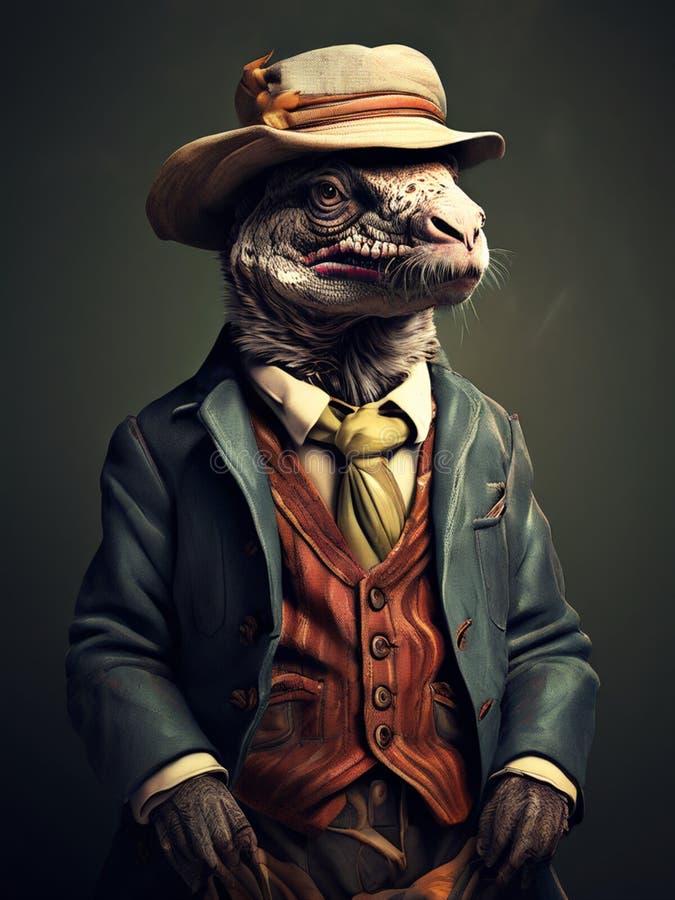 Animal in clothes stock illustration. Illustration of goose - 316126822