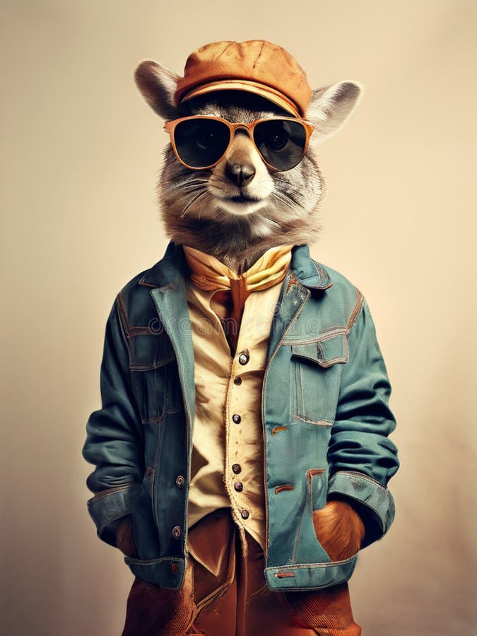 Animal in clothes stock illustration. Illustration of clothes - 316126840