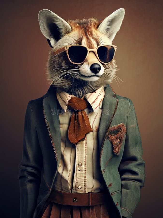 Animal in clothes stock illustration. Illustration of statue - 316126924