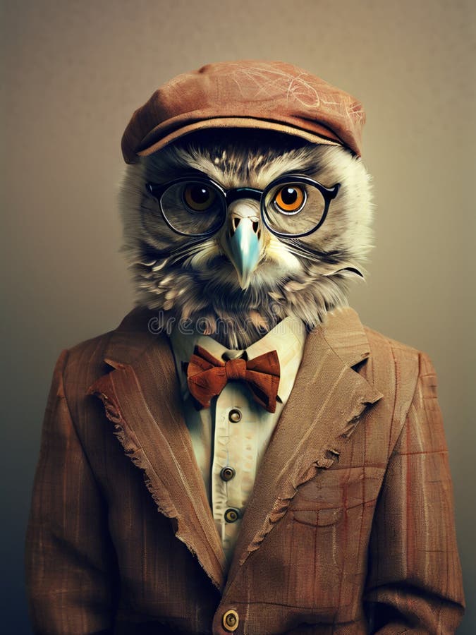 Animal in clothes stock illustration. Illustration of graphic - 316127134