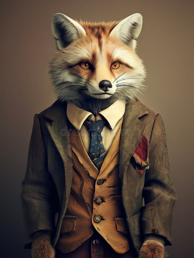 Animal in clothes stock illustration. Illustration of smile - 316127762