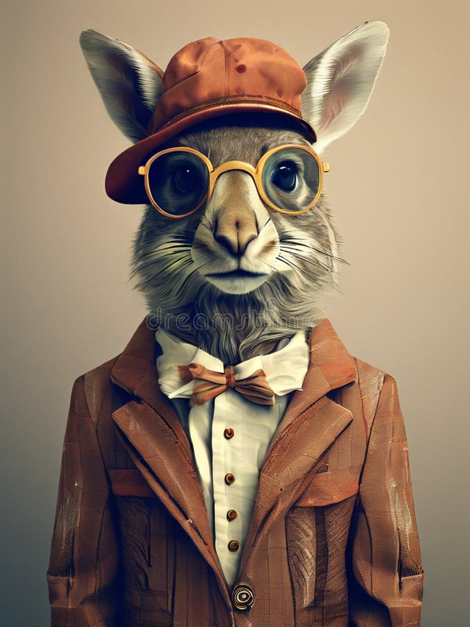 Animal in clothes stock illustration. Illustration of textile - 316127947