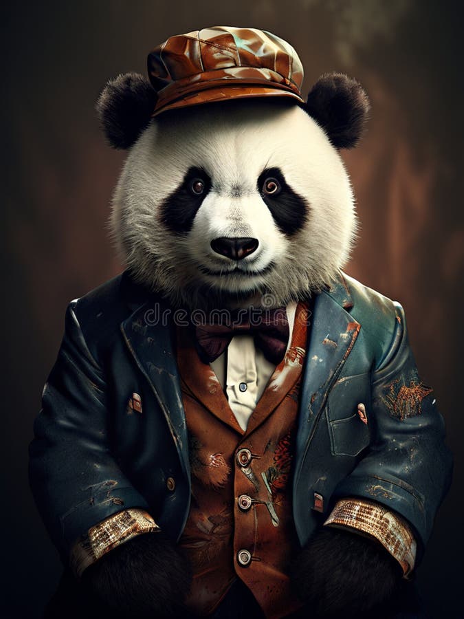 Animal in clothes stock illustration. Illustration of poster - 316128317