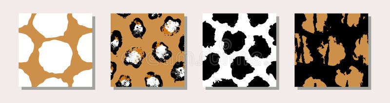 Animal Coat Style Repeat Seamless Pattern Set. Stock Vector ...