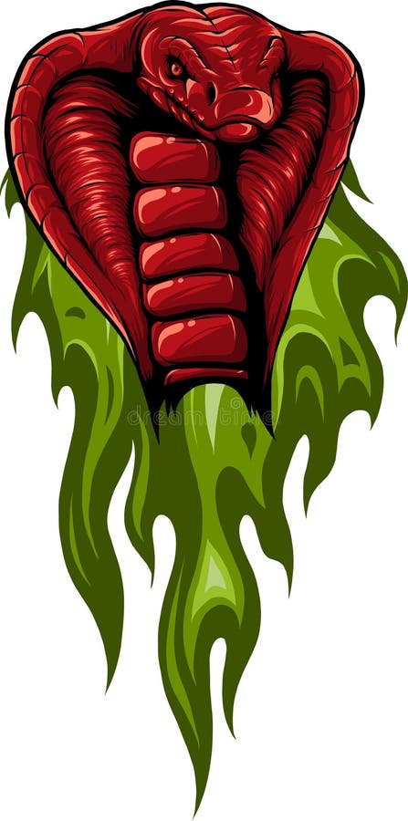 Animal Cobra Head Colored Vector Illustration Design Stock Vector ...