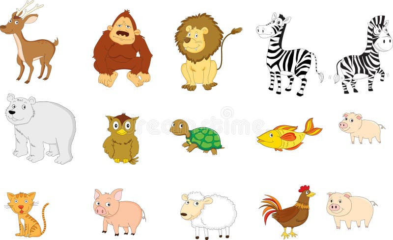 Animal collection stock illustration. Illustration of fauna - 6940487