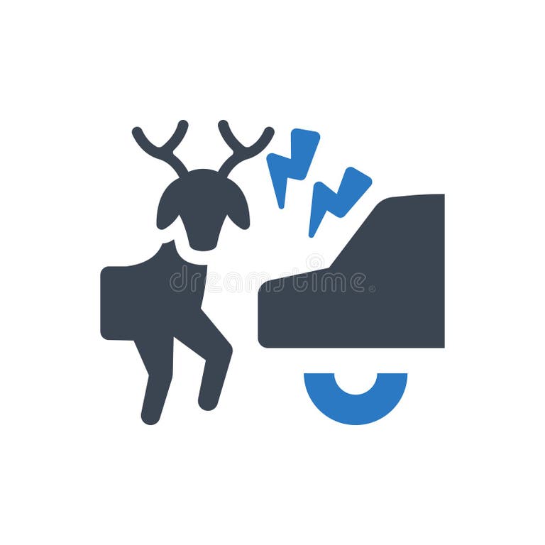 Animal collision icon stock vector. Illustration of icon - 254772259