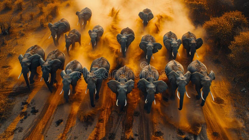 Animal Conservation Efforts, Elephants Marching in Unison a Remarkable ...