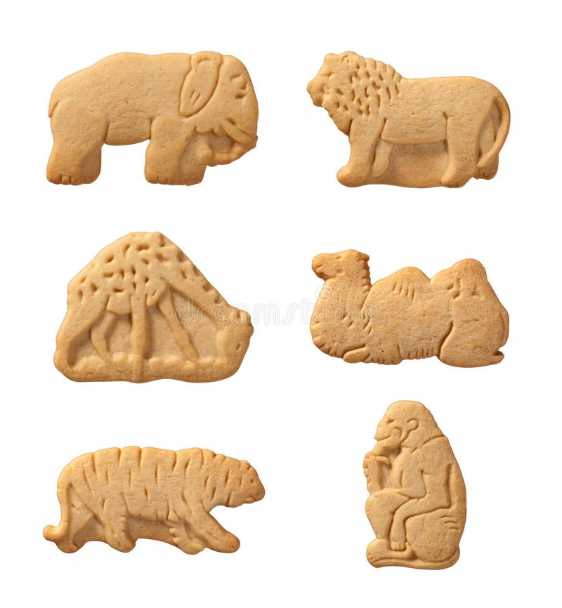 Animal Crackers (with Clipping Path) Stock Photo - Image of baked ...