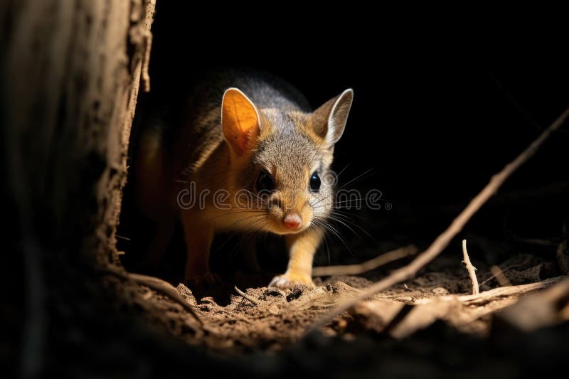 An Animal Crouching in the Shadows Stock Photo - Image of generated ...