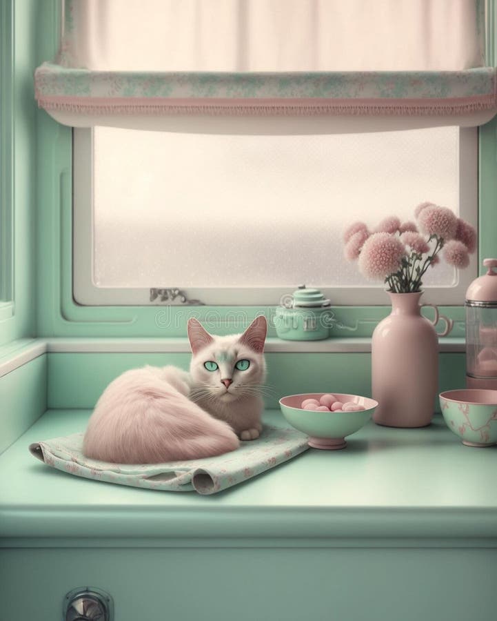 A Animal Cute Design Indoor Stock Illustration - Illustration of green ...