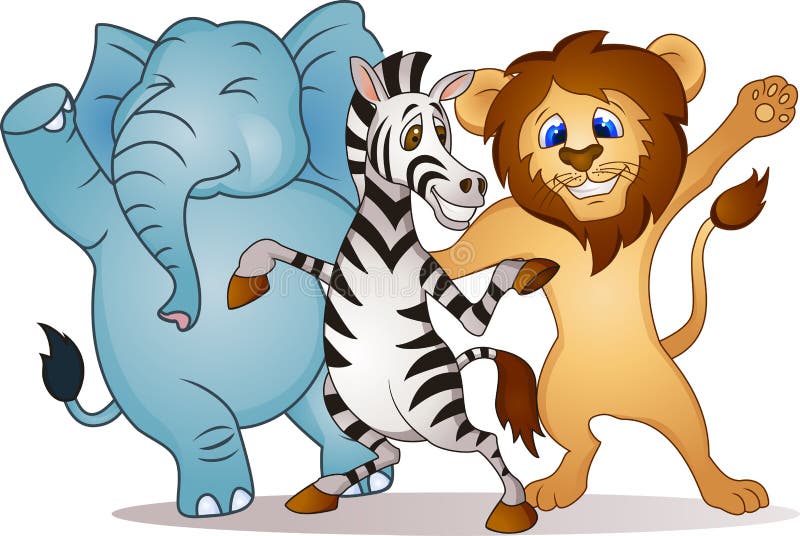 Cartoon happy pole animals stock vector. Illustration of north - 89033960