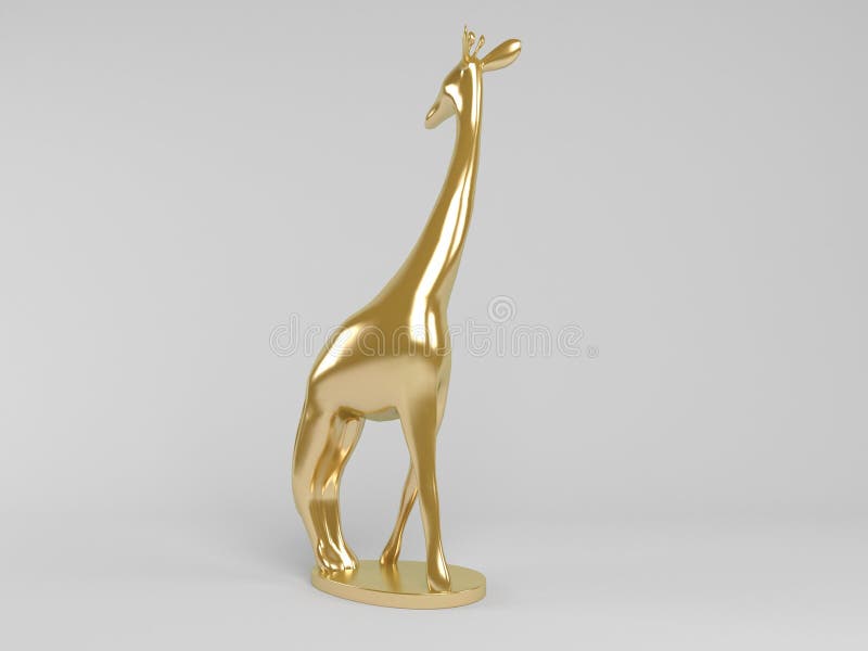 Animal de oro 3d stock de ilustración. Ilustración de fondo - 69001849