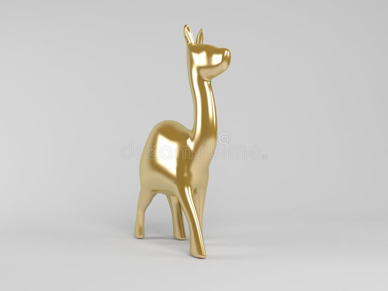 Animal de oro 3d stock de ilustración. Ilustración de fondo - 69001873