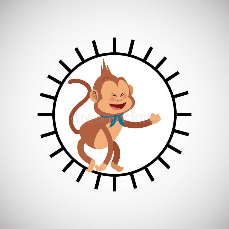 Animal Design. Monkey Icon. Illustration , Vector Stock Vector ...