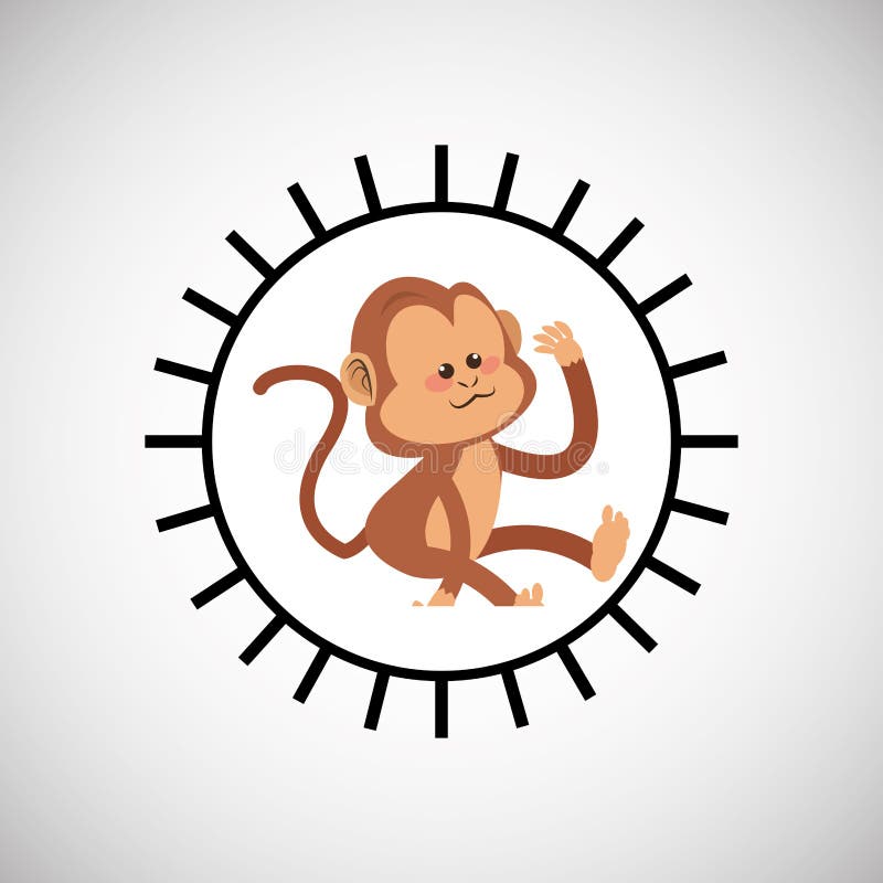 Animal Design. Monkey Icon. Illustration , Vector Stock Vector ...