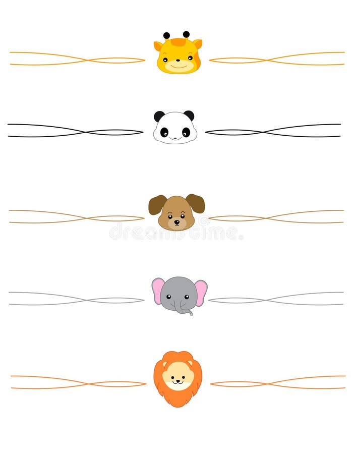 Animal headers stock vector. Illustration of background - 24164416