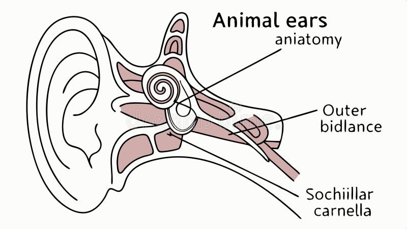 Animal Ear Anatomy Diagram, Outer & Inner Ear Structure, Veterinary ...