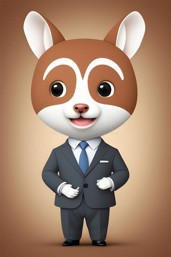 Animal Face Entrepreneur stock illustration. Illustration of ...